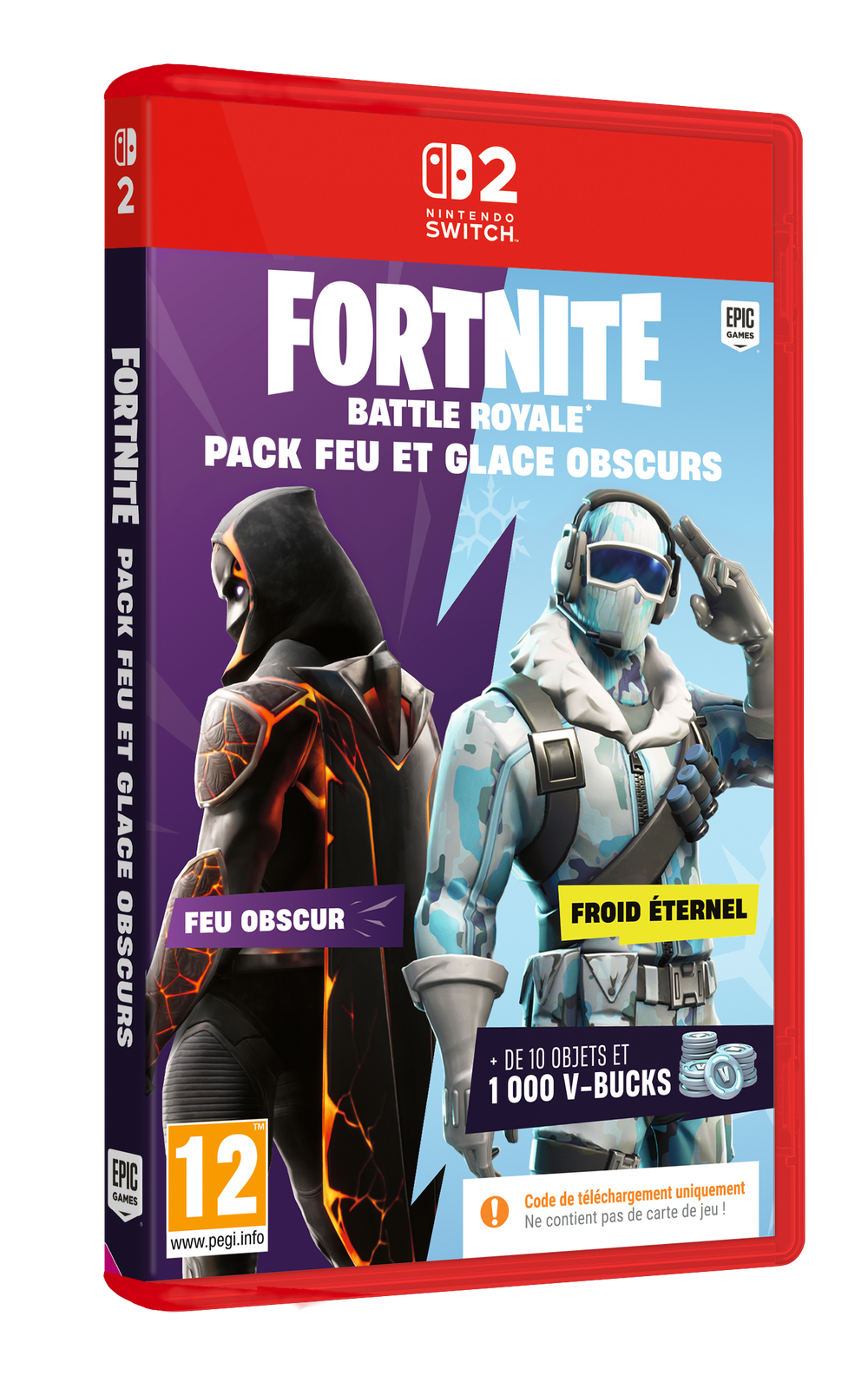 FORTNITE Pack Feu & Glace Obscurs Switch 2 - 1000 V-Bucks inclus