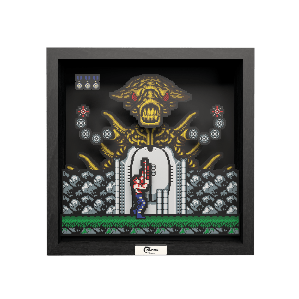 Pixel Frames Contra NES - Taille L 23x23cm