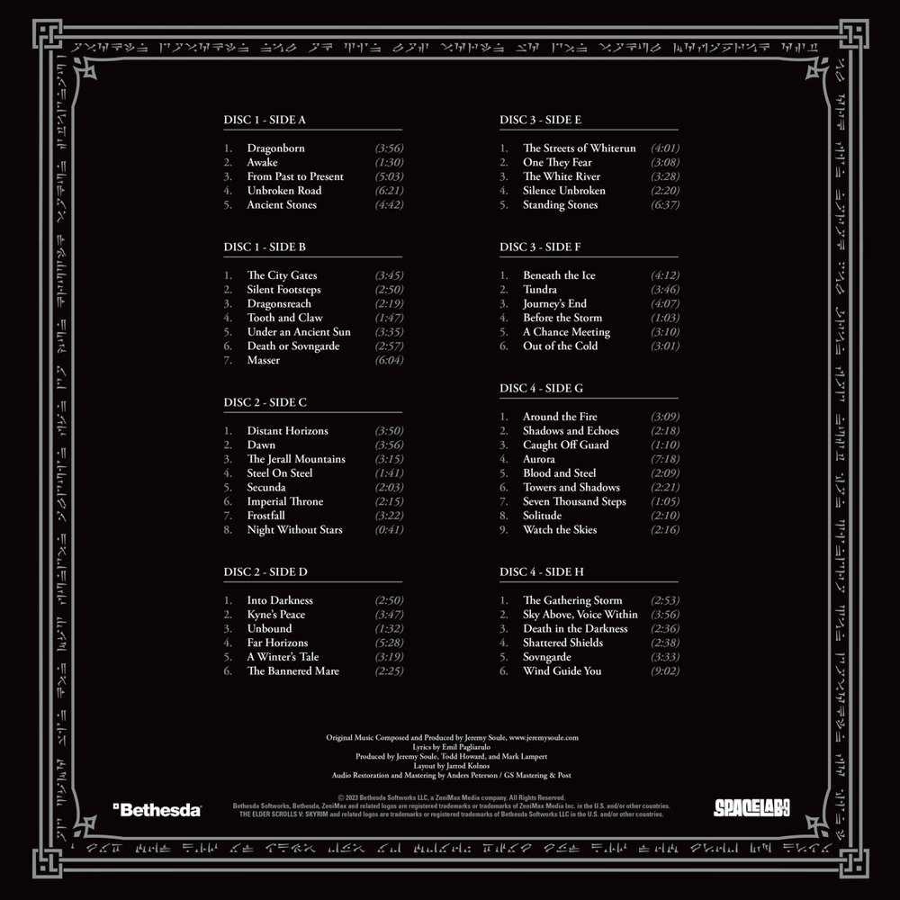 The Elder Scrolls V Skyrim Ultimate Gold Edition Vinyl Box Set - 4LP